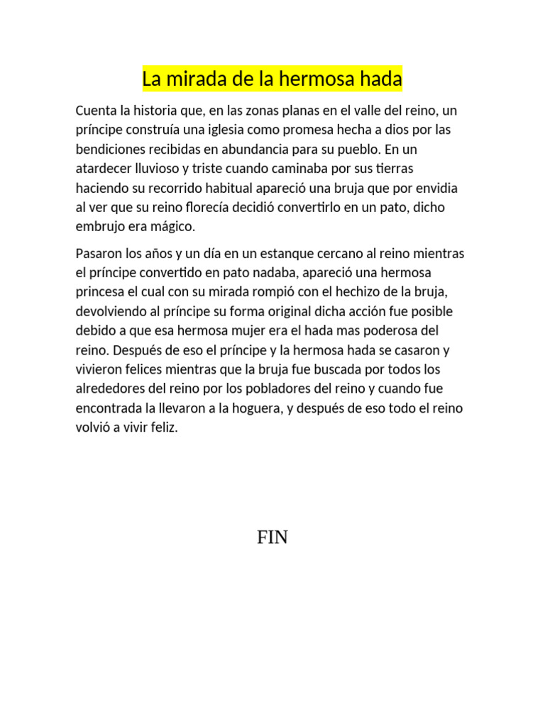 La Mirada de La Hermosa Hada | PDF