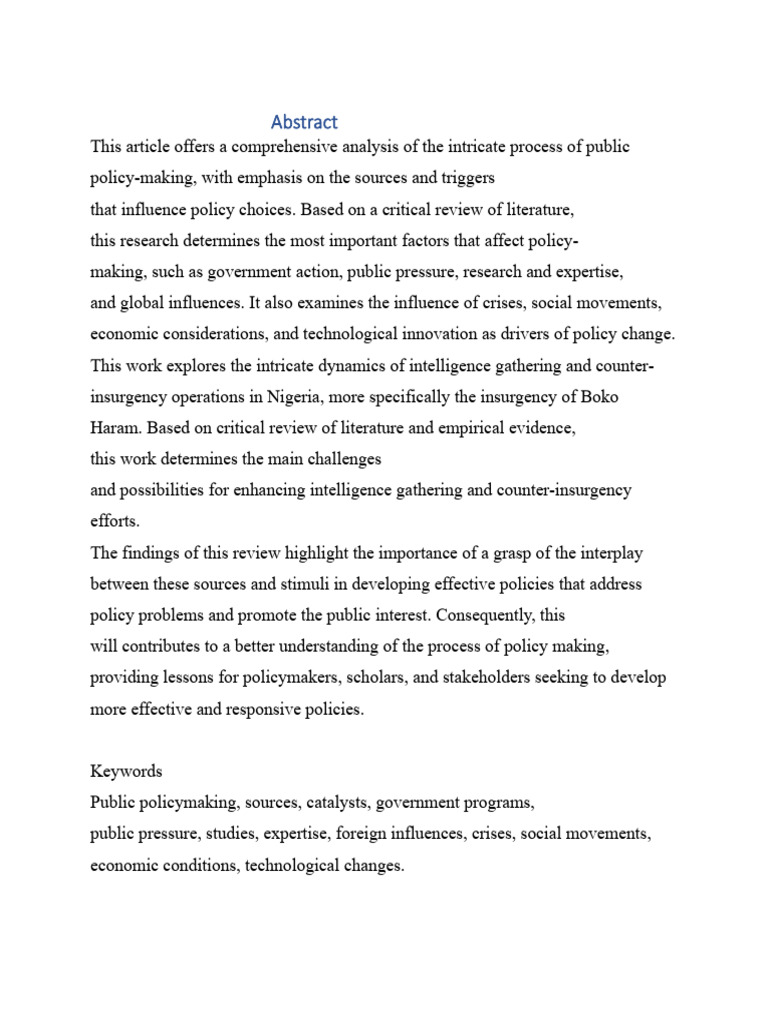 Influences on Public Policy Decisions | PDF | Policy | World Trade ...
