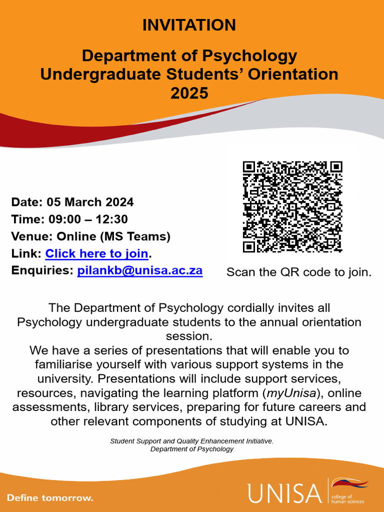 Invite Undergraduate Orientation 2025 | PDF