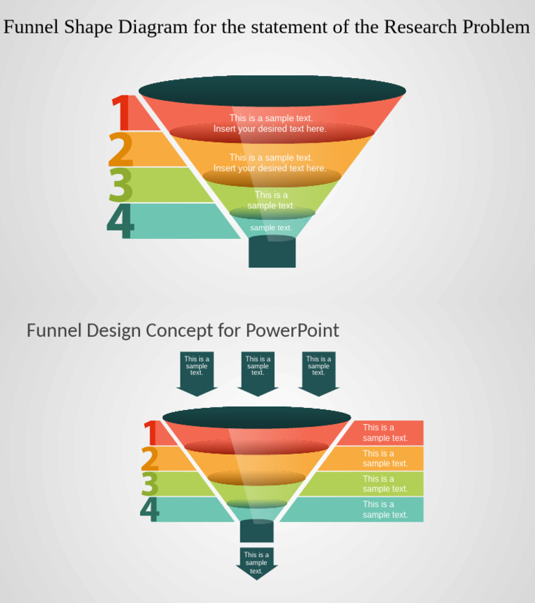 Funel Shape Diagram For Stating The Research Problem | PDF