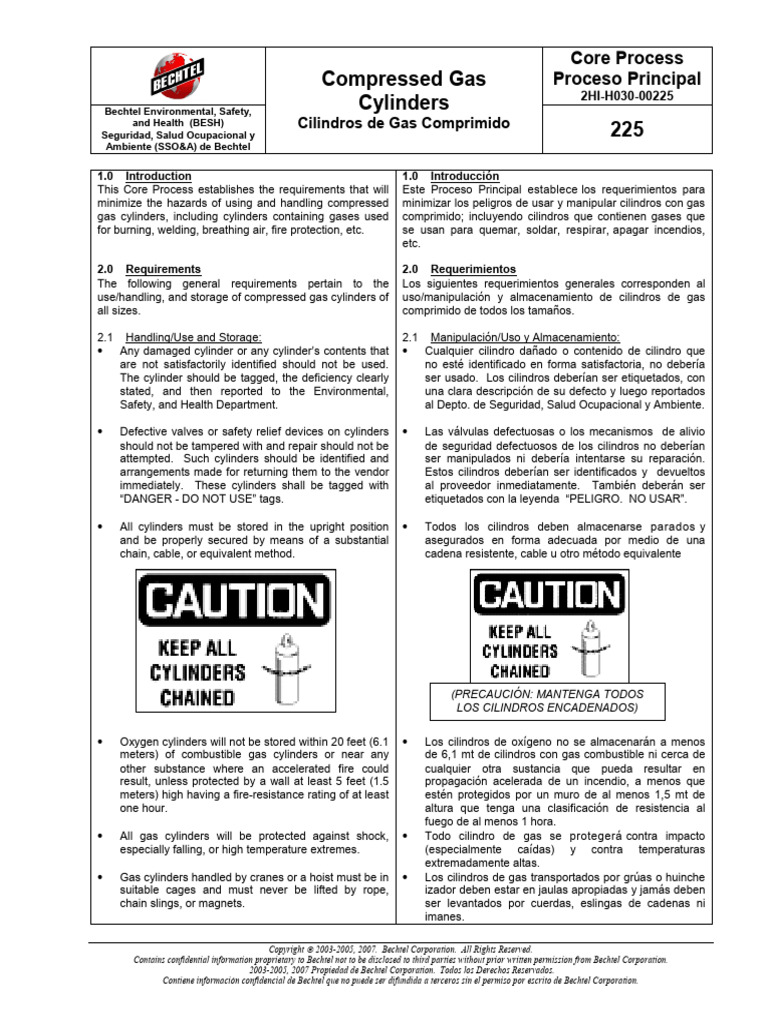 CP-225 Compressed Gas Cylinders | PDF | Química | Materiales