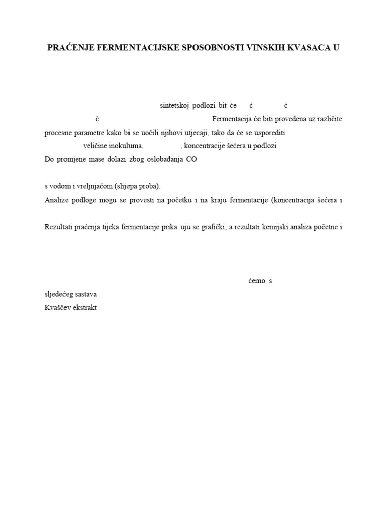 Fermentacija Vaganje Tikvica | PDF