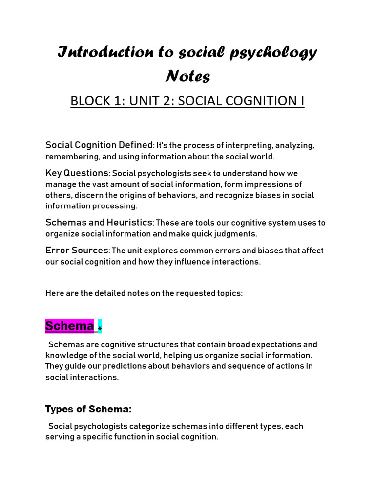 Introduction To Social Psychology Notes | PDF | Attitude (Psychology ...