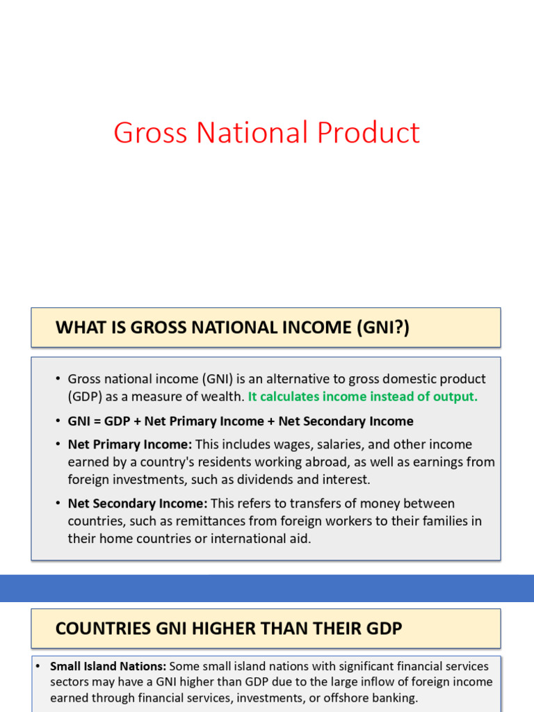 Understanding Gross National Income (GNI) | PDF | Gross Domestic ...