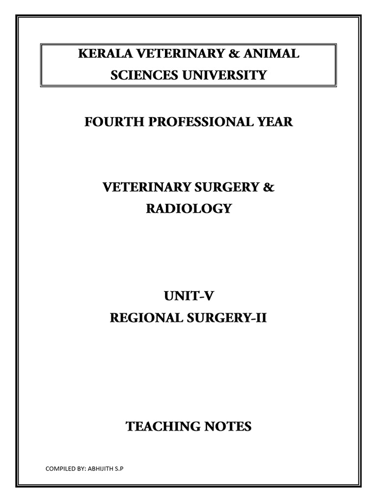 Regional Surgery of Thorax and Abdomen by KVASU | PDF | Stomach ...