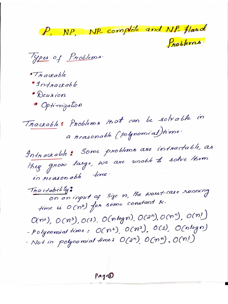 N, NP, NP Complete, NP Hard | PDF