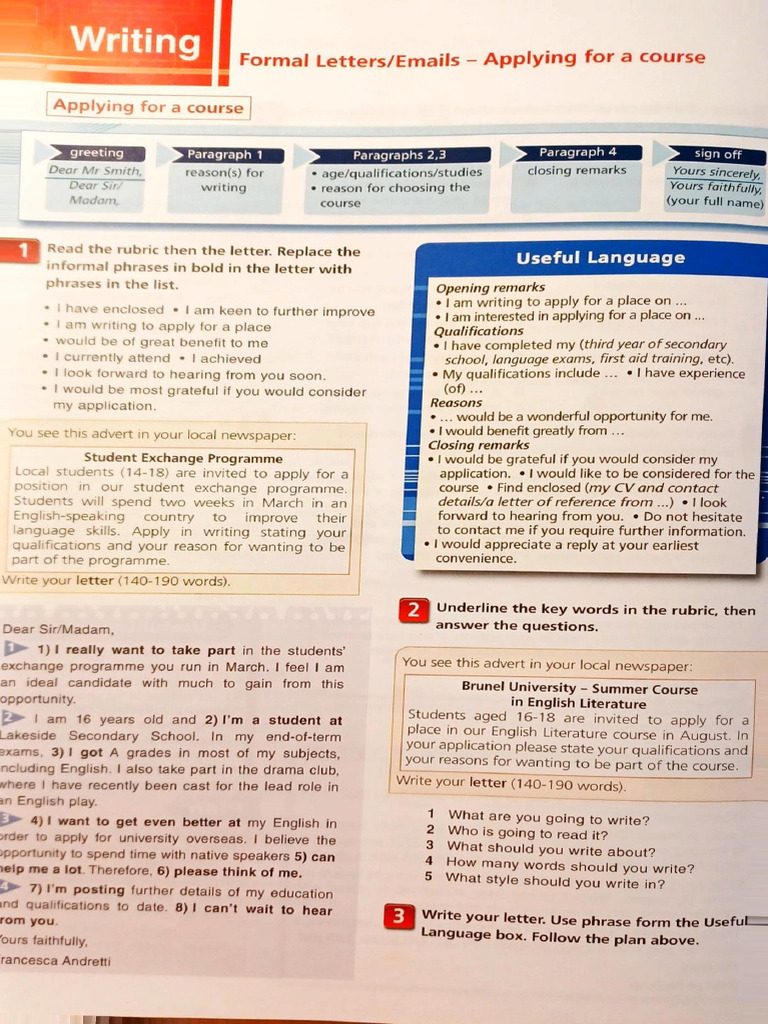 Formal Letters C1 English | PDF