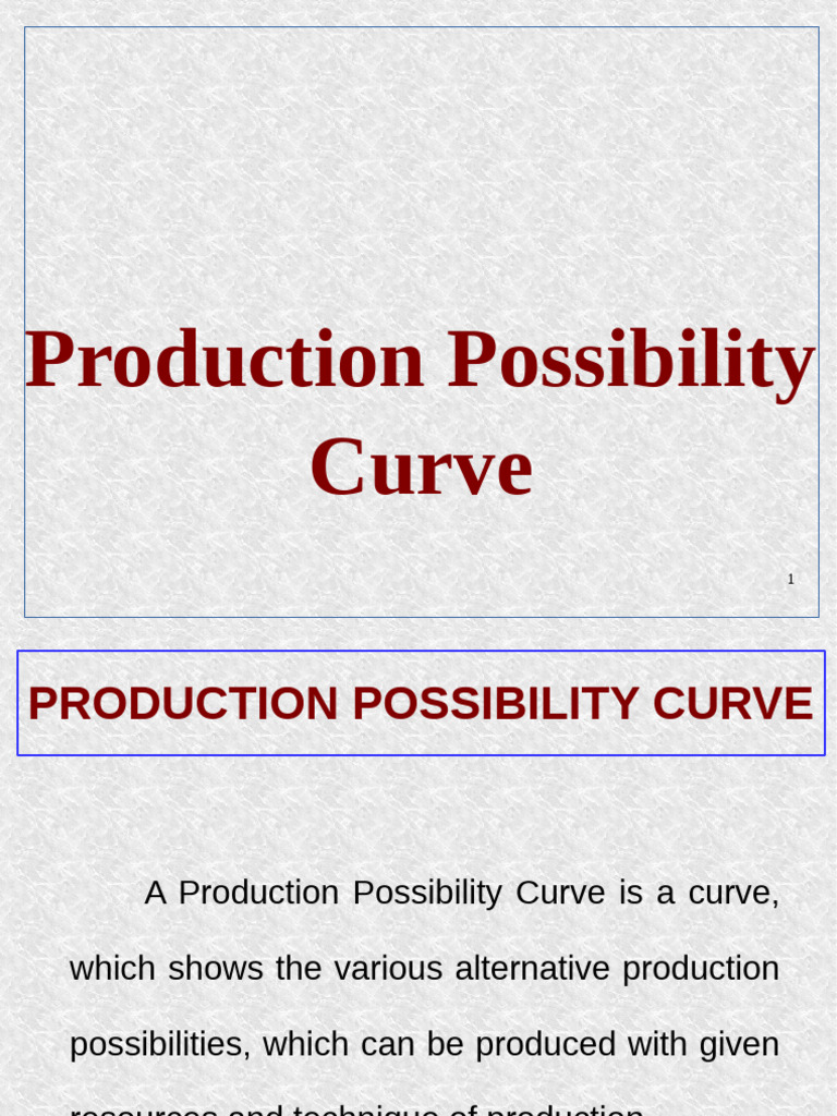 IK Production Possibility Curve | PDF | Microeconomics | Trade