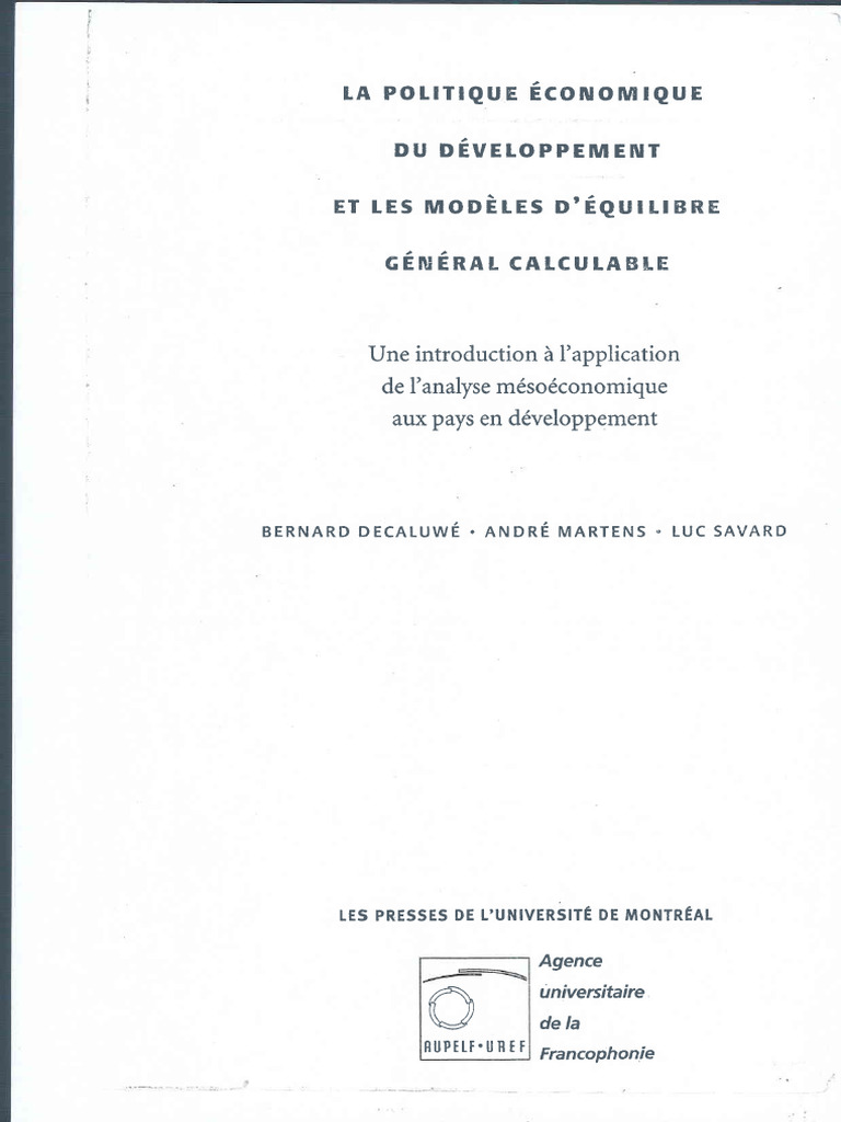 La Politique Économique Du Développement Et EGC | PDF