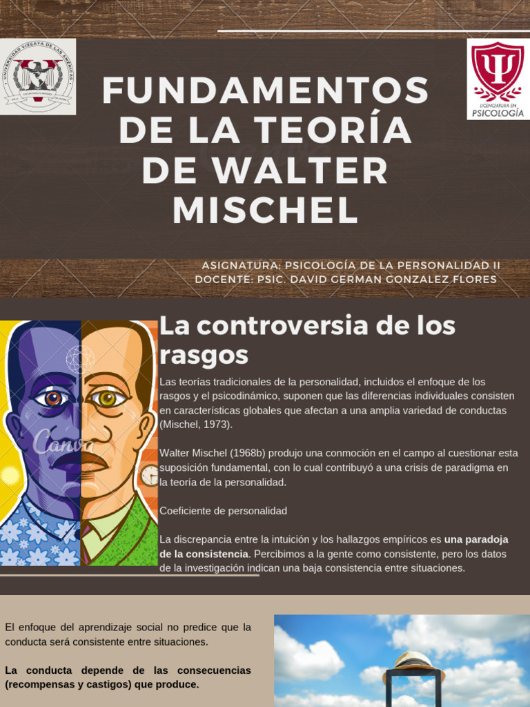 Fundamentos de La Teoría de Walter Mischel | PDF | Comportamiento ...