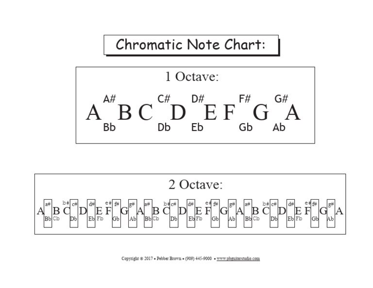 Chromatic Note Chart | PDF