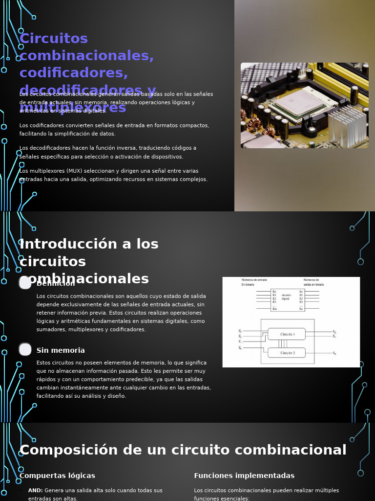 Circuitos Combinacionales: Codificadores y MUX | PDF | Puerta lógica | Poco