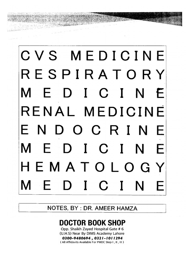 Cvs Medicine Handwritten Notes | PDF