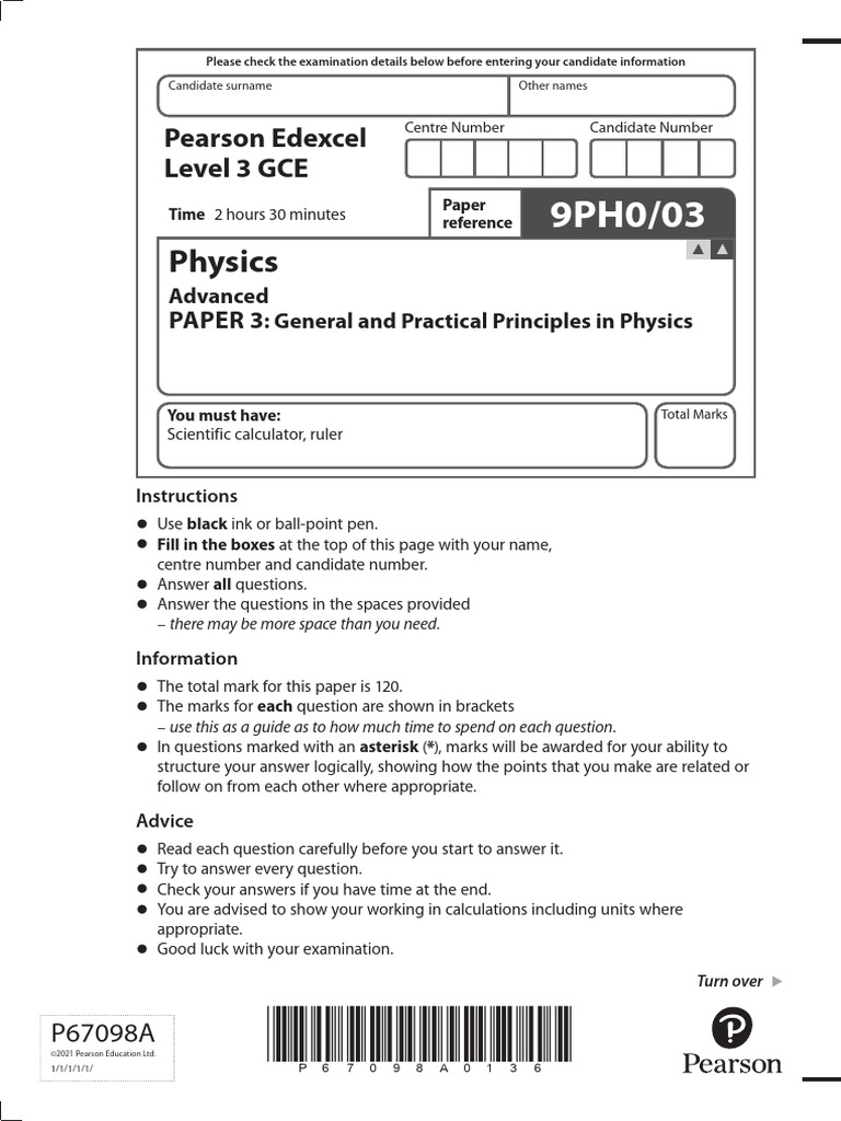 Physics: Pearson Edexcel Level 3 GCE | PDF | Density | Physical Sciences