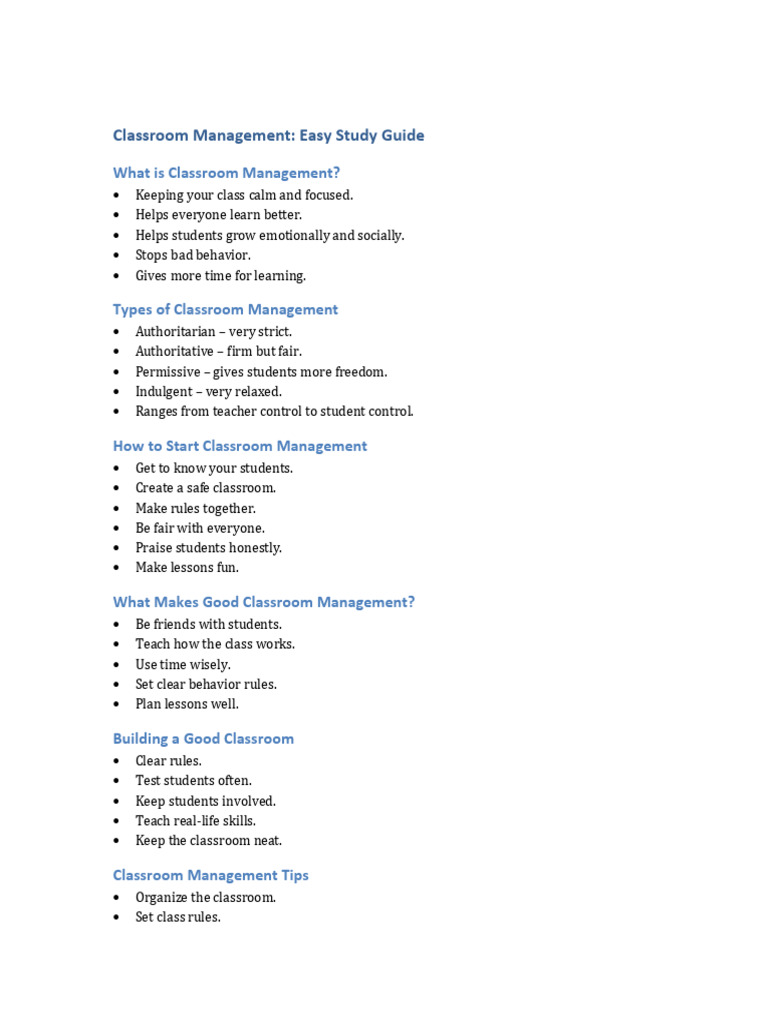 Classroom Management Study | PDF | Classroom Management | Classroom