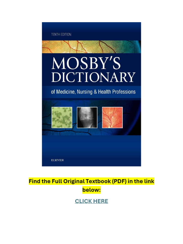 Mosby's Dictionary of Medicine, Nursing & Health Professions 10th ...