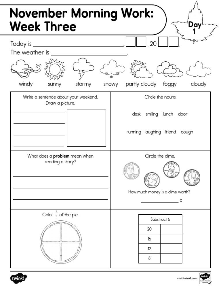 November Morning Work Activities | PDF | Language Families | Languages