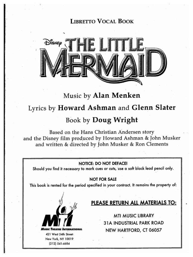 Little Mermaid Libretto | PDF