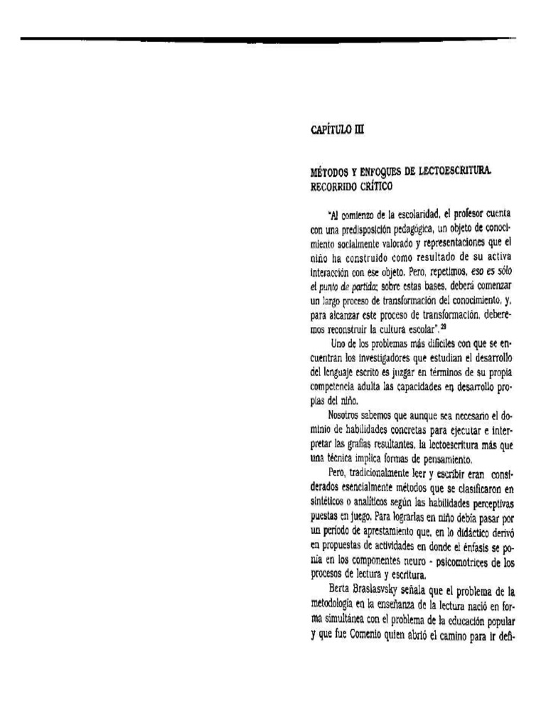 Adquisicion de La Lectoescritura Lila Davin A Cap III 1 | PDF