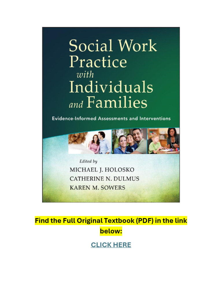 Social Work Practice With Individuals and Families Evidence-Informed ...