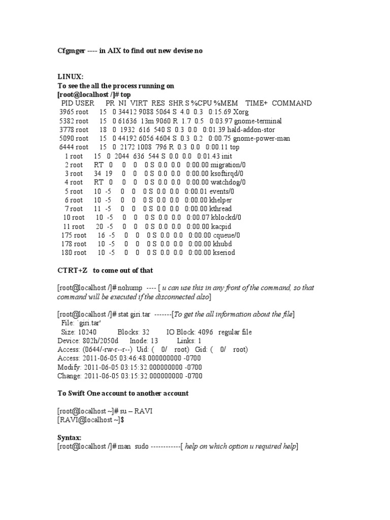 LINUX and TSM Commands | PDF | Superuser | Zip (File Format)