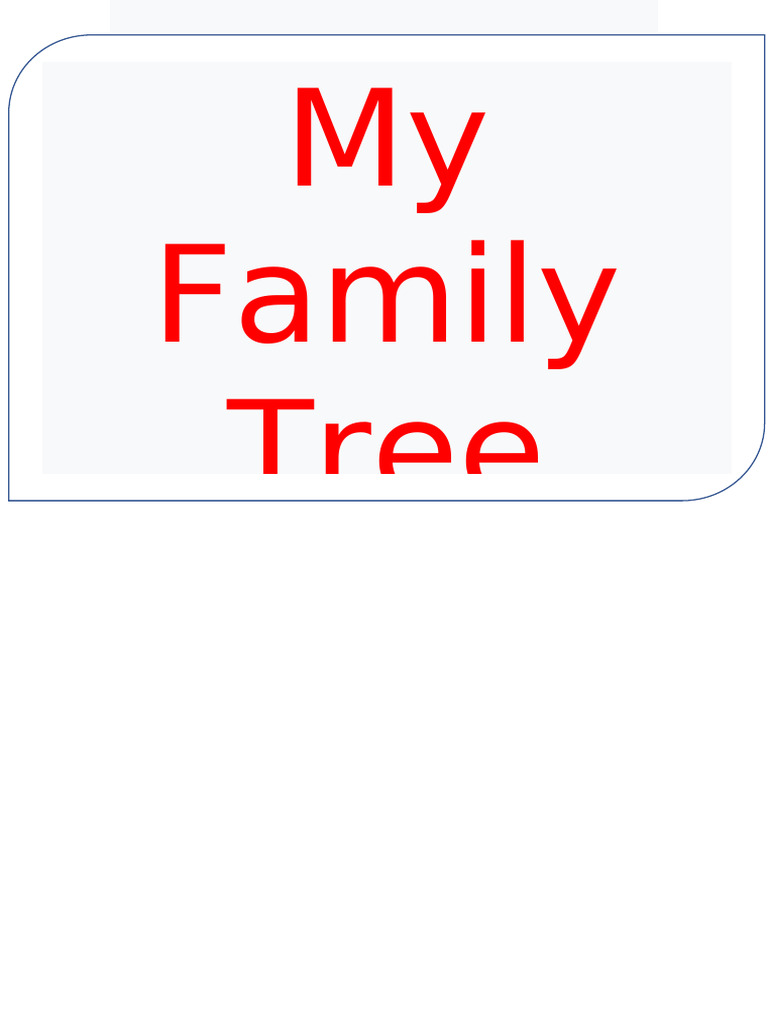 My Family Tree | PDF