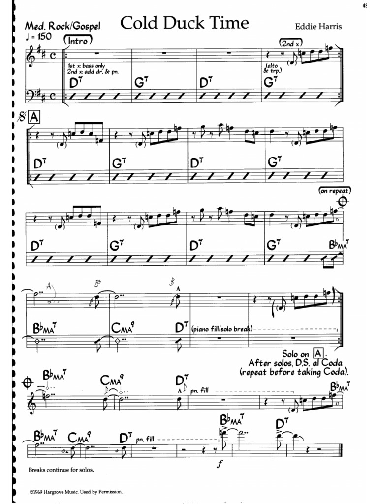 Cold Duck Time Alto | PDF