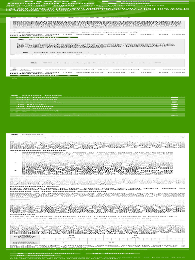 Base64 Decode and Encode - Online | PDF | Computer Data | Encodings