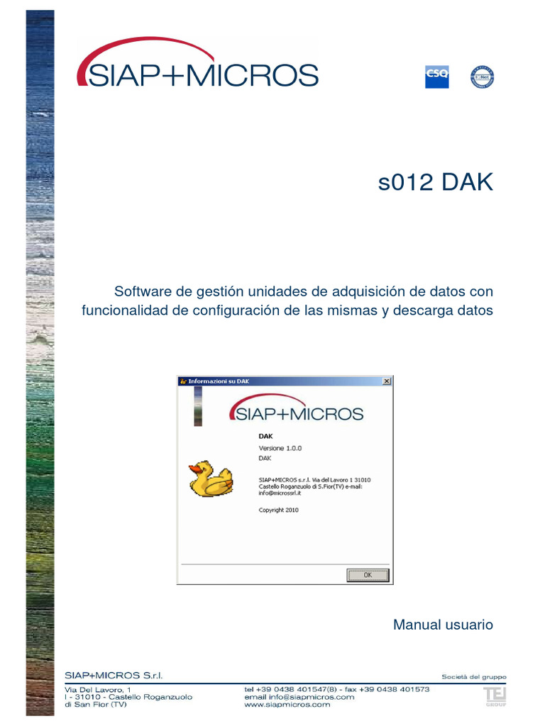 Manual de Software DAK para SIAP SRL | PDF | Archivo de computadora ...