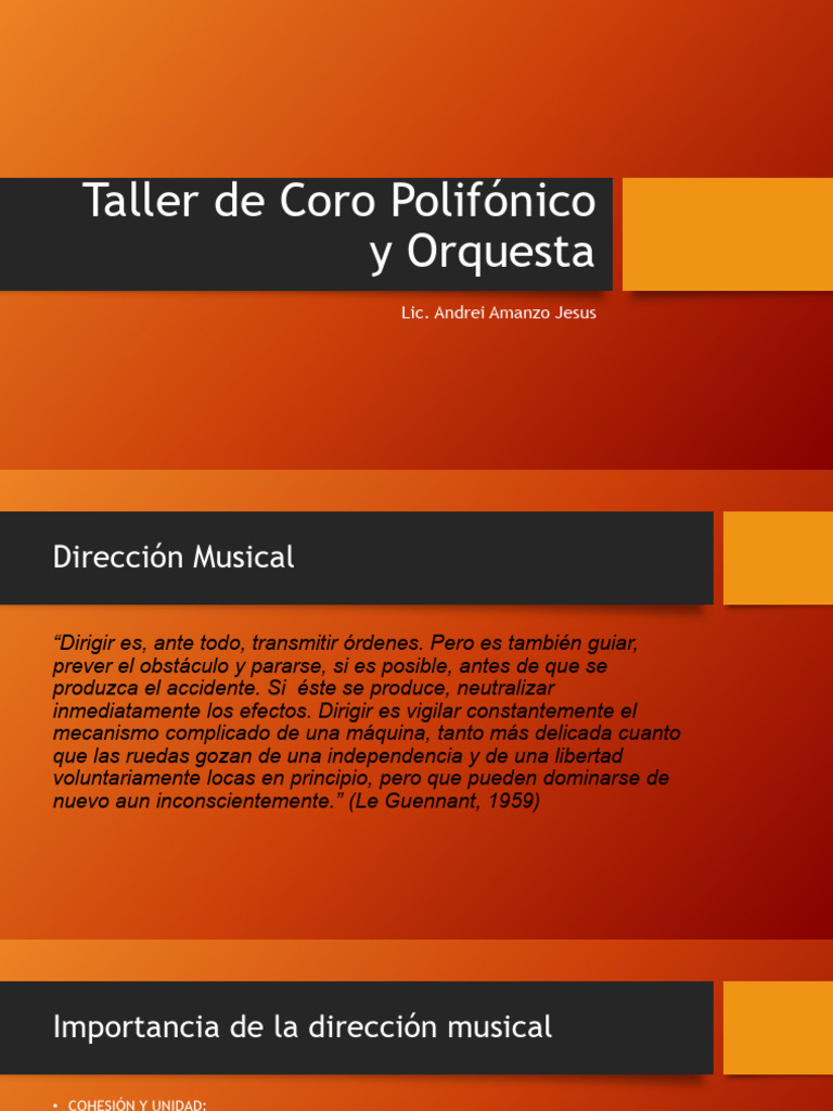 El Director de Orquesta | PDF | Orquestas | Coro