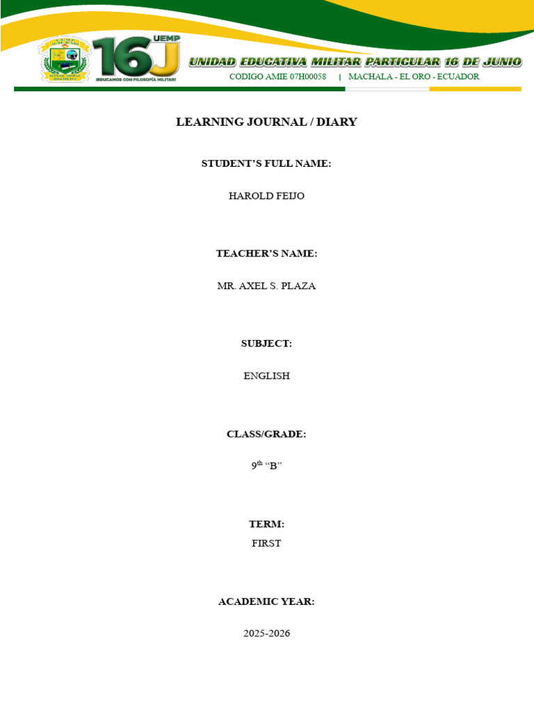 Learning Journal | PDF