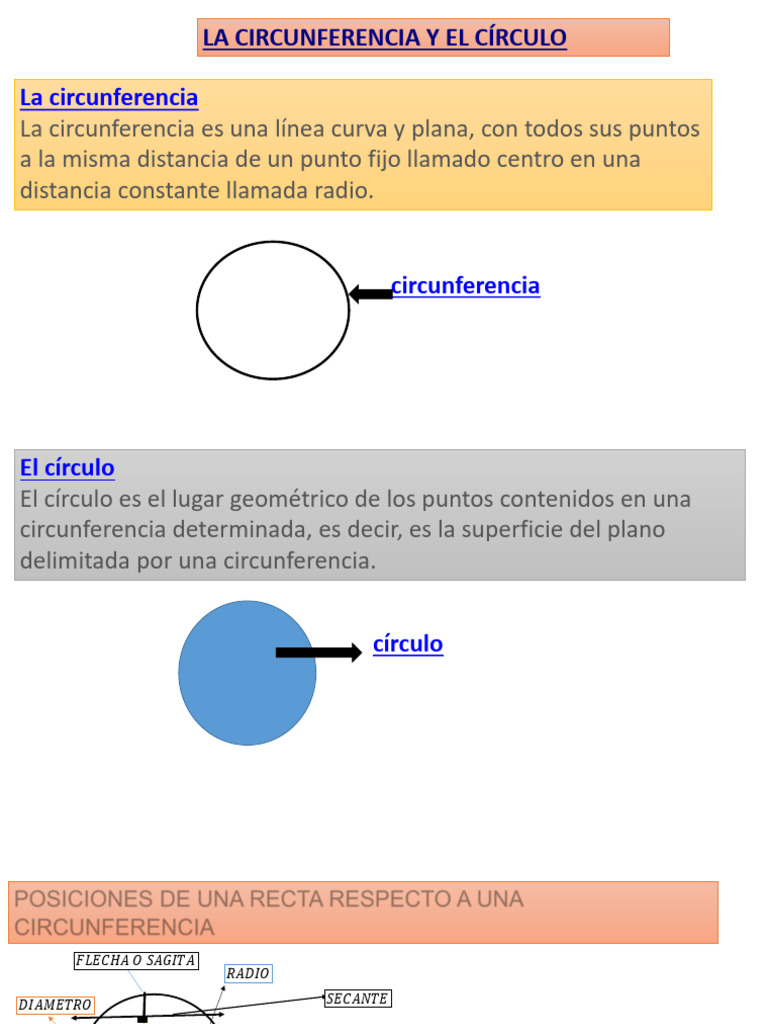 Tema Circunfer. Geom. Plana IV | PDF | Ángulo | Curva