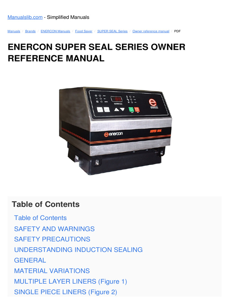 Enercon Superseal 100 Manual | PDF | Electrical Engineering ...