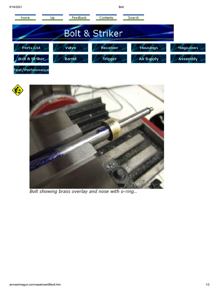 Caselman Air Machine Gun Bolt Guide | PDF