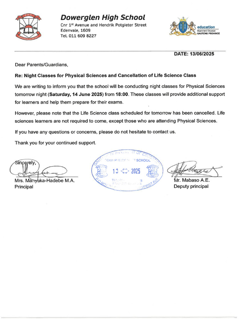Night Classes | PDF