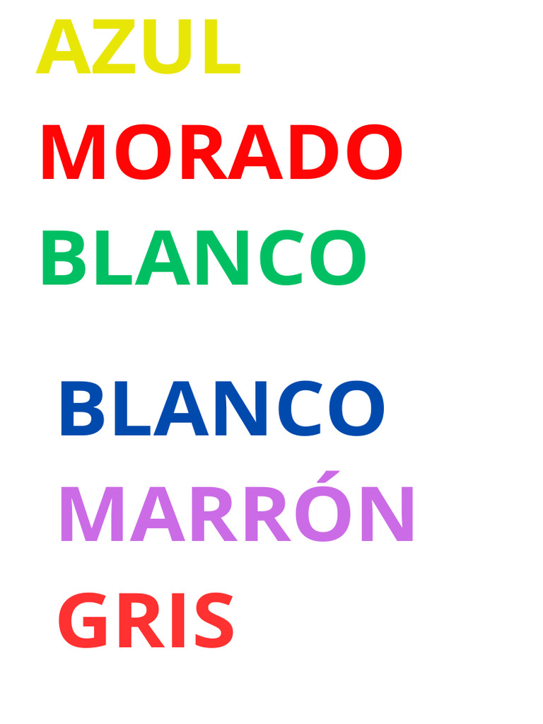 Color No Palabra | PDF