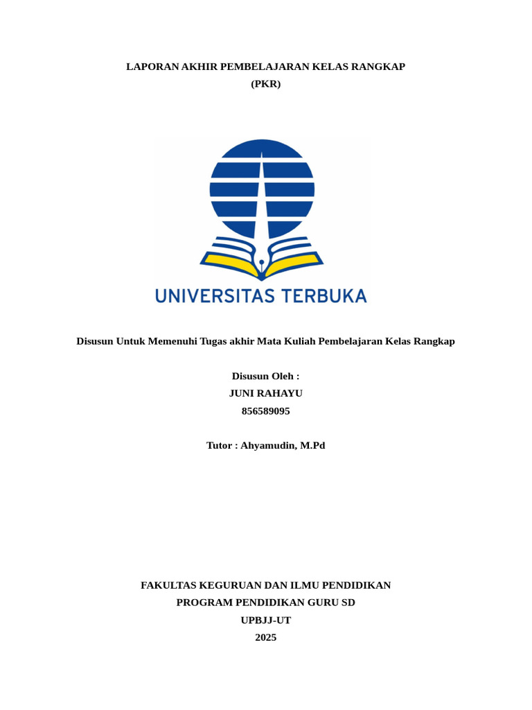 Cover Laporan Akhir PKR | PDF