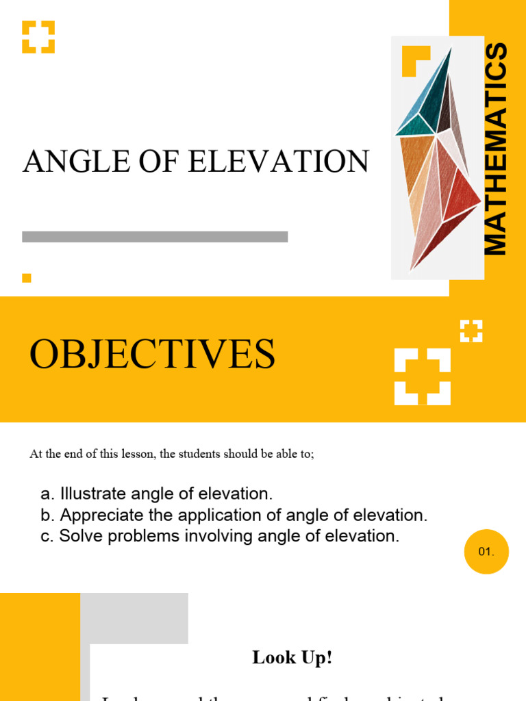 Understanding Angle of Elevation in Math | PDF