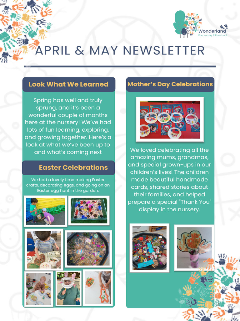 AprilMay Wonderland Day Nursery NEWSLETTER | PDF