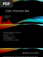 CSEC English SBA Guidelines | PDF | Cognition | Learning