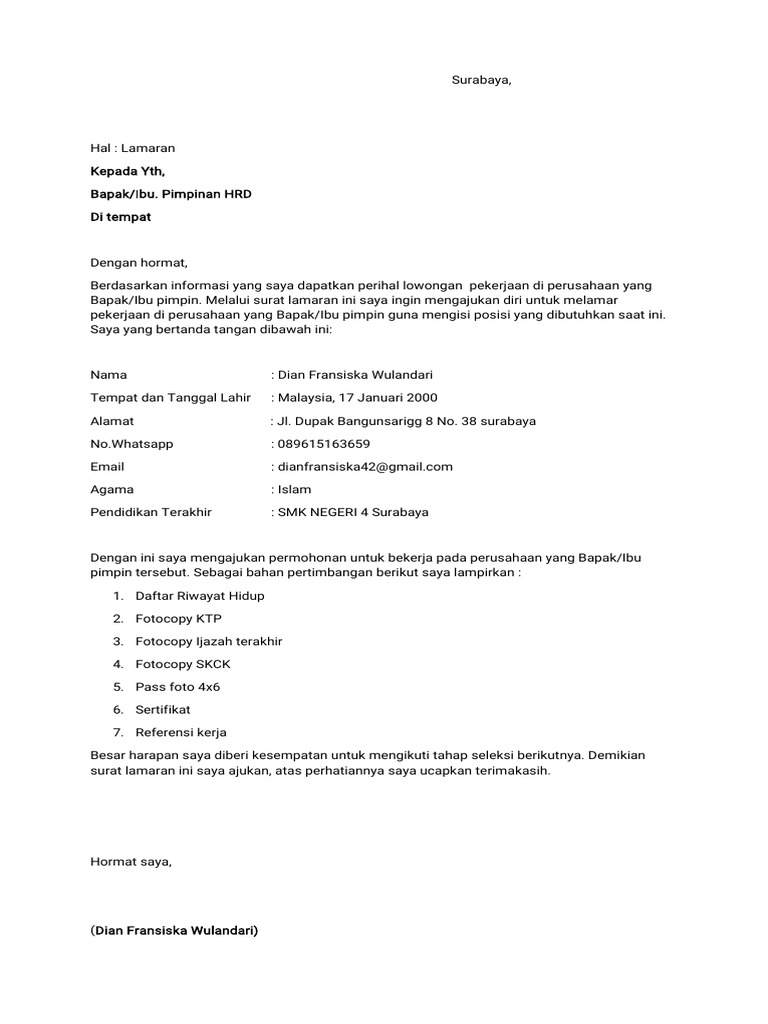 CV Dian F | PDF