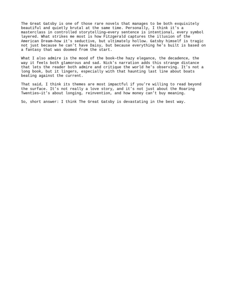 The Great Gatsby | PDF
