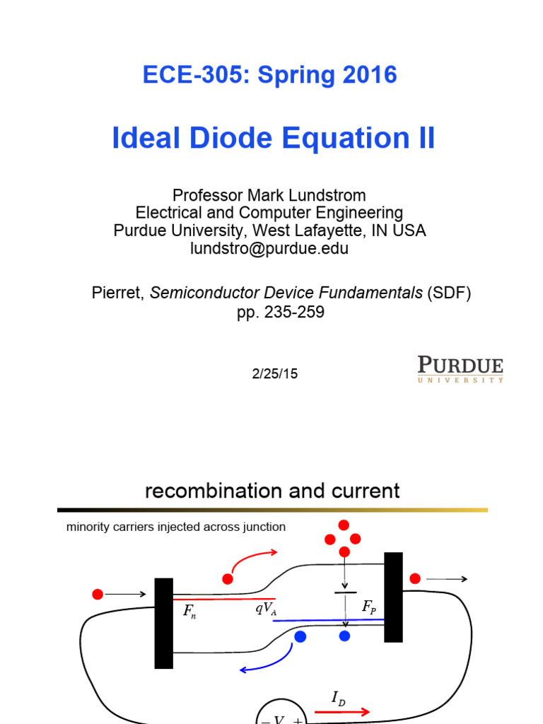 Ideal Diode Equation Analysis | PDF | Electronic Engineering ...