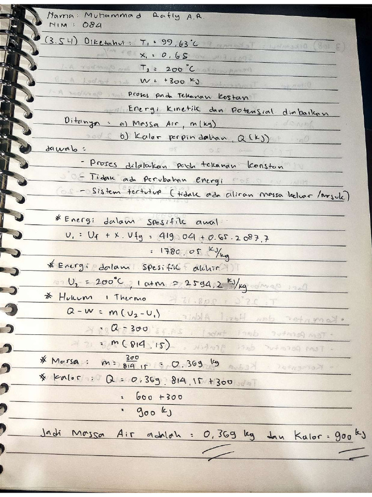 Muhammad Rafly Tugas 084 Thermo | PDF