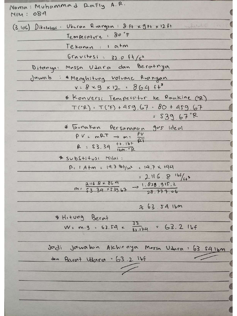 Muhammad Rafly 084 Uas Thermodinamika | PDF