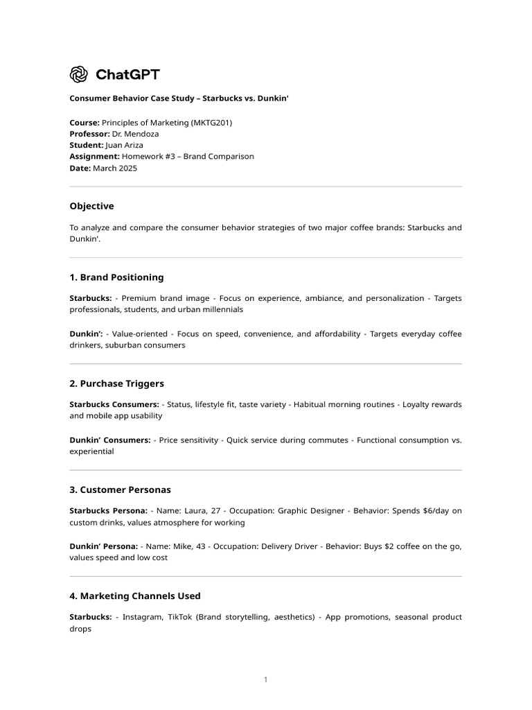 Consumer Behavior Case Study | PDF