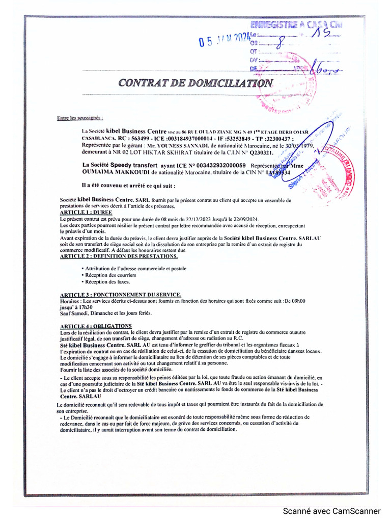 Domiciliation | PDF