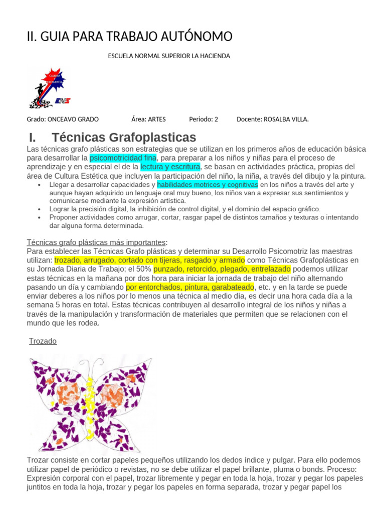 GUIA VIRTUAL - Artes 11°R.Villa.2do - Grafoplasticas | PDF | Origami ...
