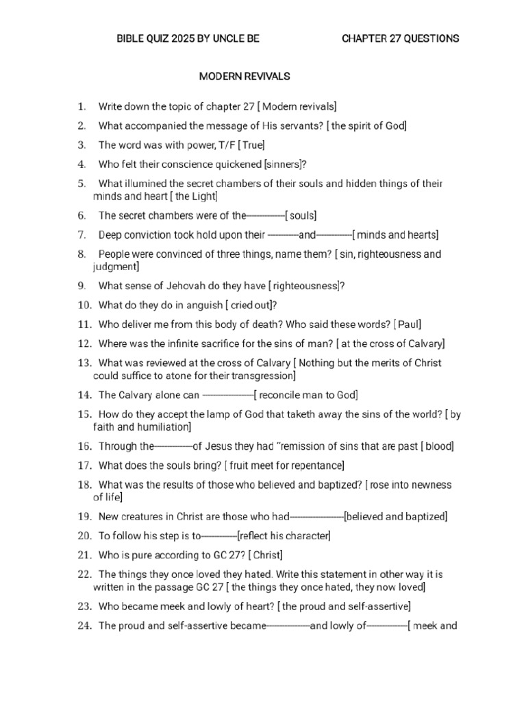 GC Chapter 27 Quiz Questions | PDF