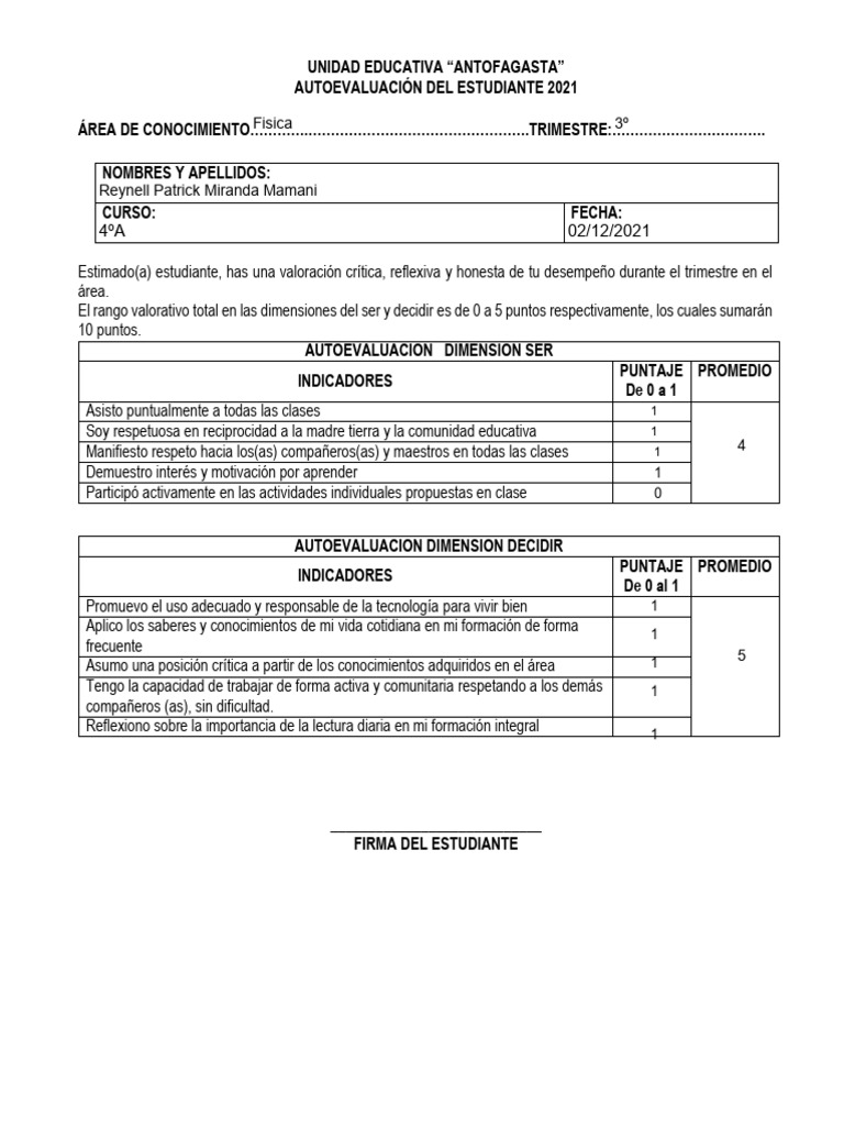 Autoeval. Física | PDF